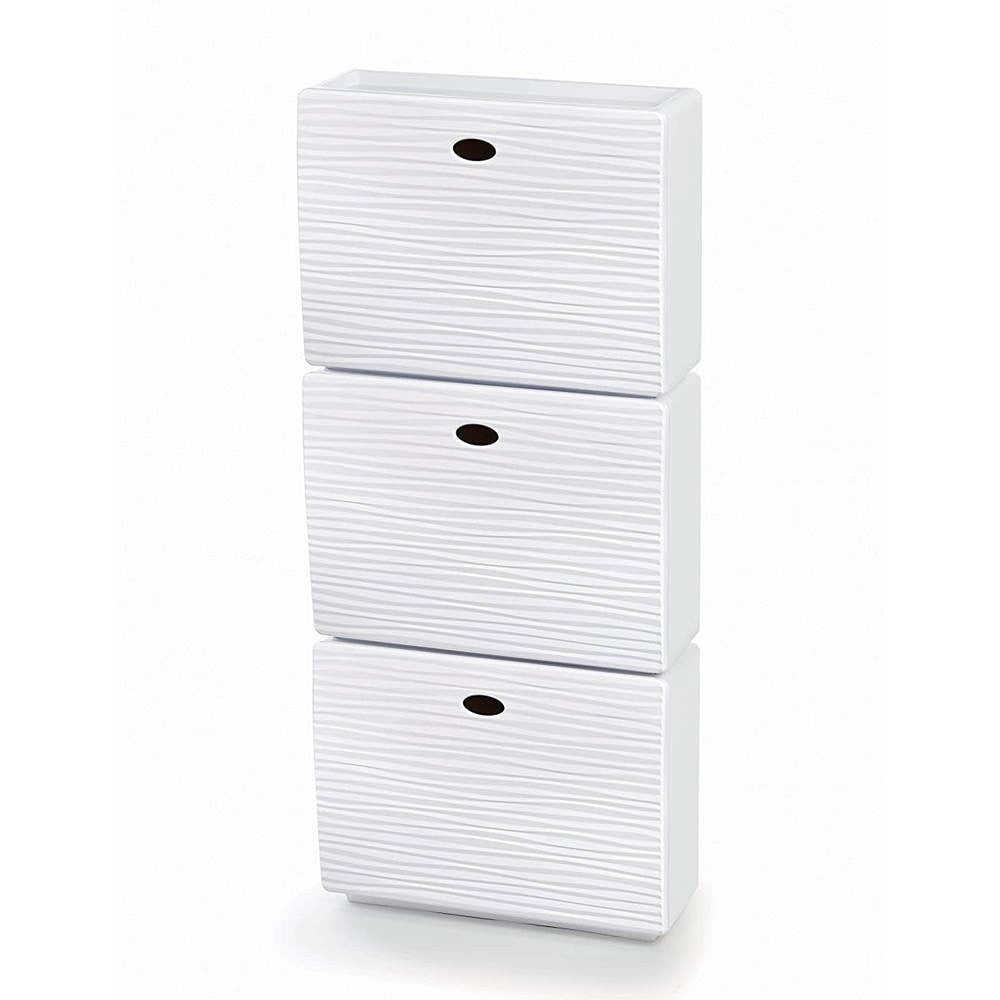 Scarpiera componibile Wave tris bianco 51x17x118 Domopak